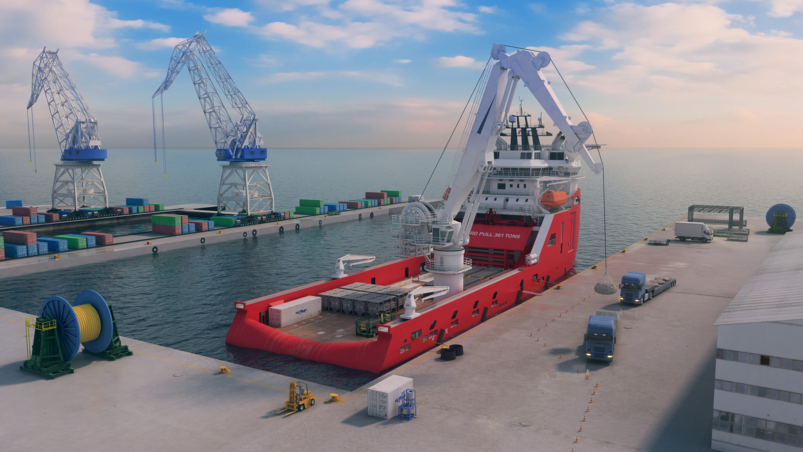 Loading a vessel - Rendering.no