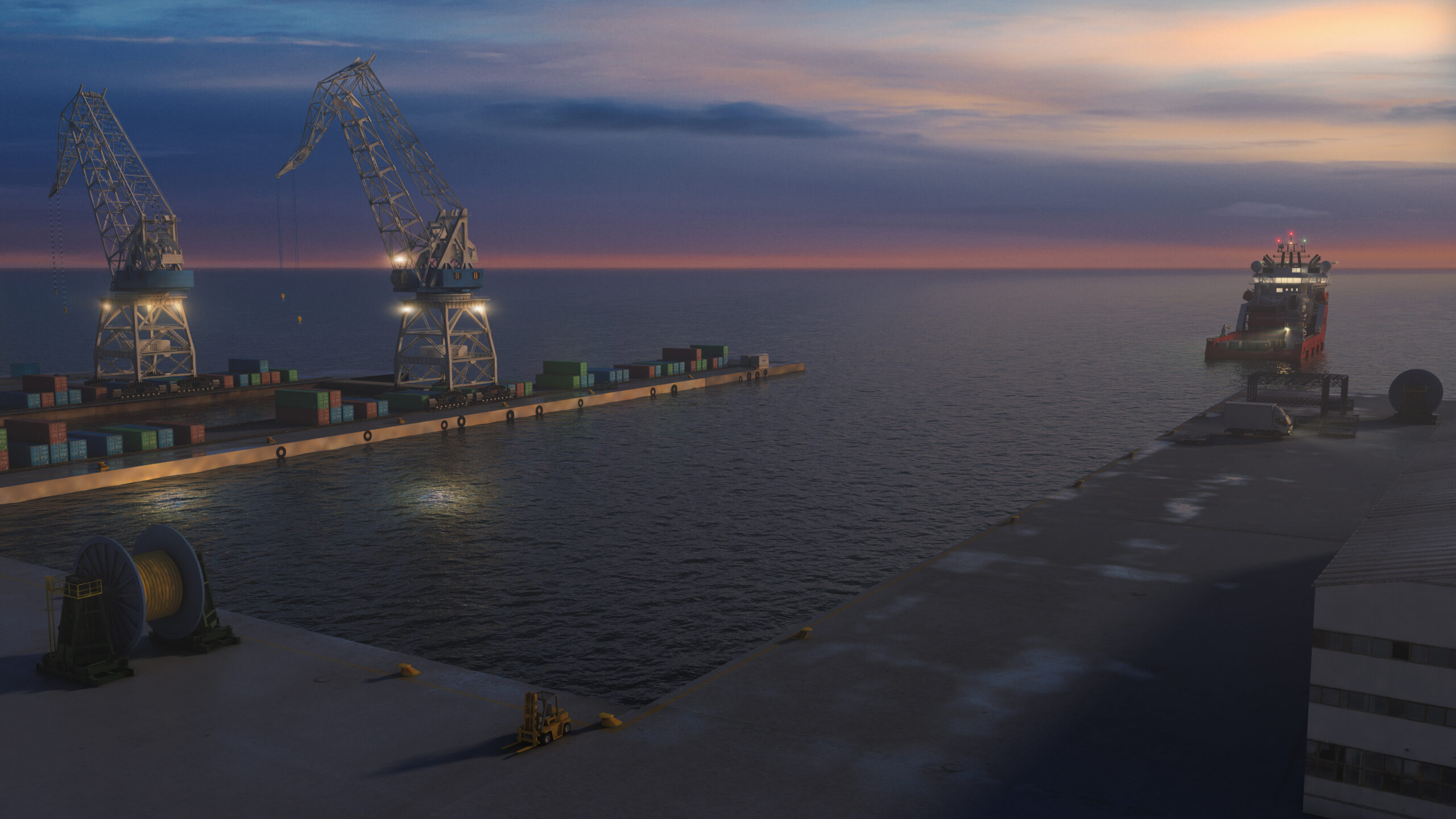 Loading a vessel - Rendering.no