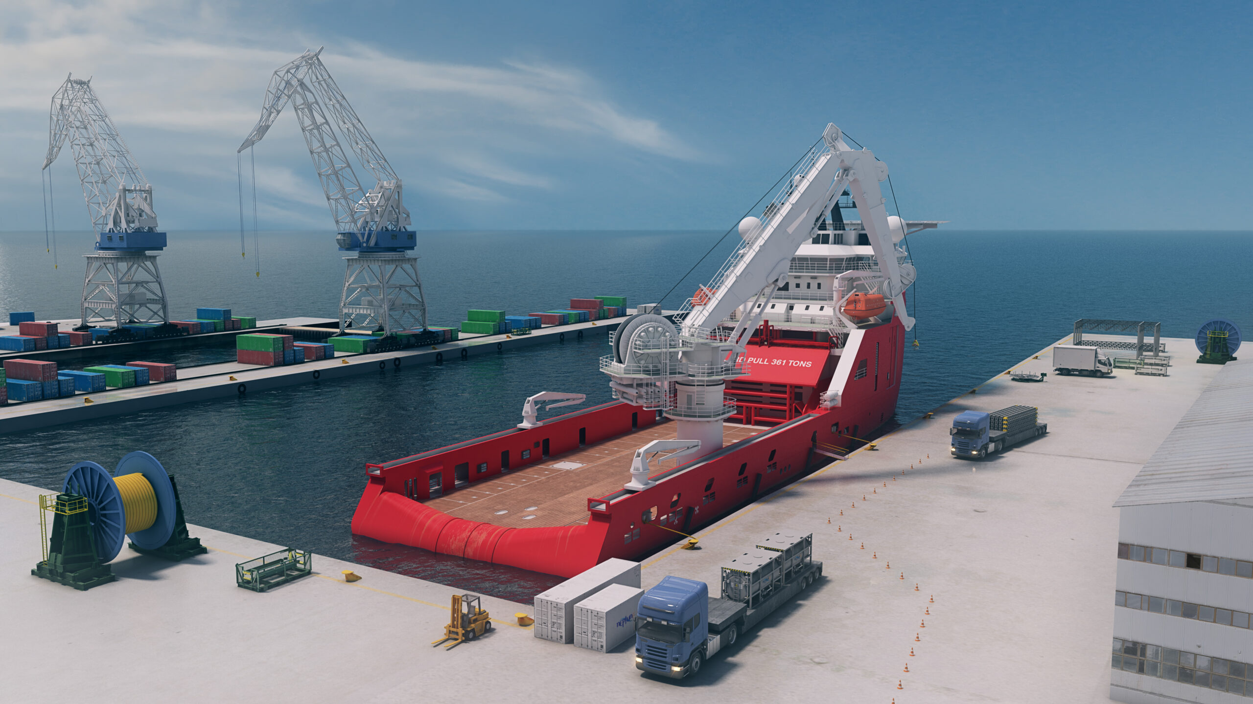 Loading a vessel - Rendering.no